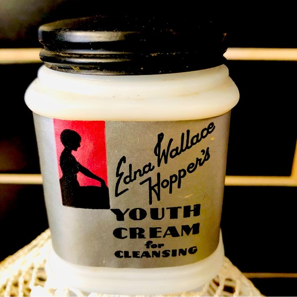 Other | Rare Vtg Collectors Jar Edna Wallace Hoppers Youth Cream ...